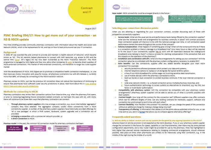 Health and Social Care Network (HSCN) - Community Pharmacy England