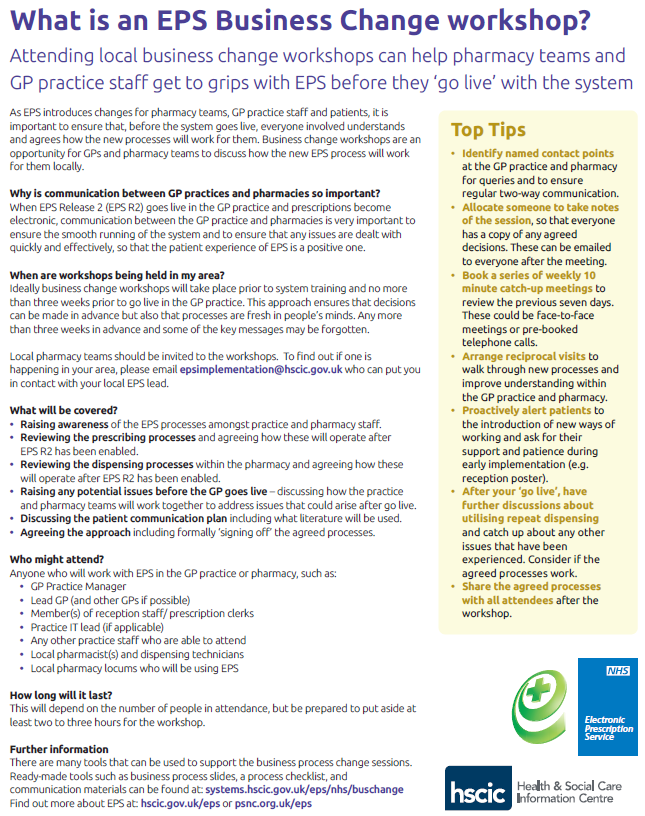 Enhancing EPS or preparing for it - Community Pharmacy England