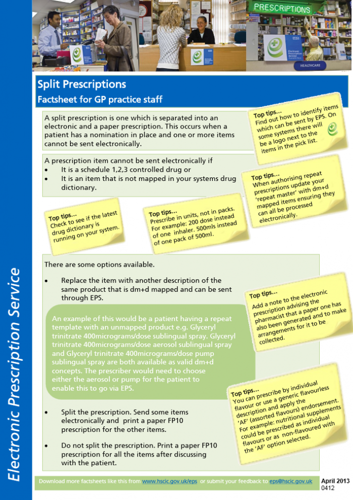 Dispensing (EPS) - Community Pharmacy England